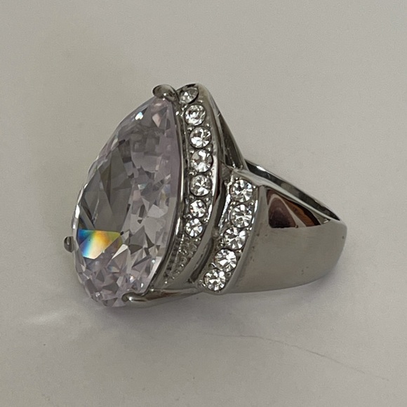 Jewelry | Stainless Steel Large Pear Shaped Cocktail Ring | Poshmark